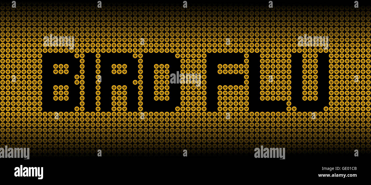 Bird Flu text on biohazard warning symbols illustration Stock Photo - Alamy