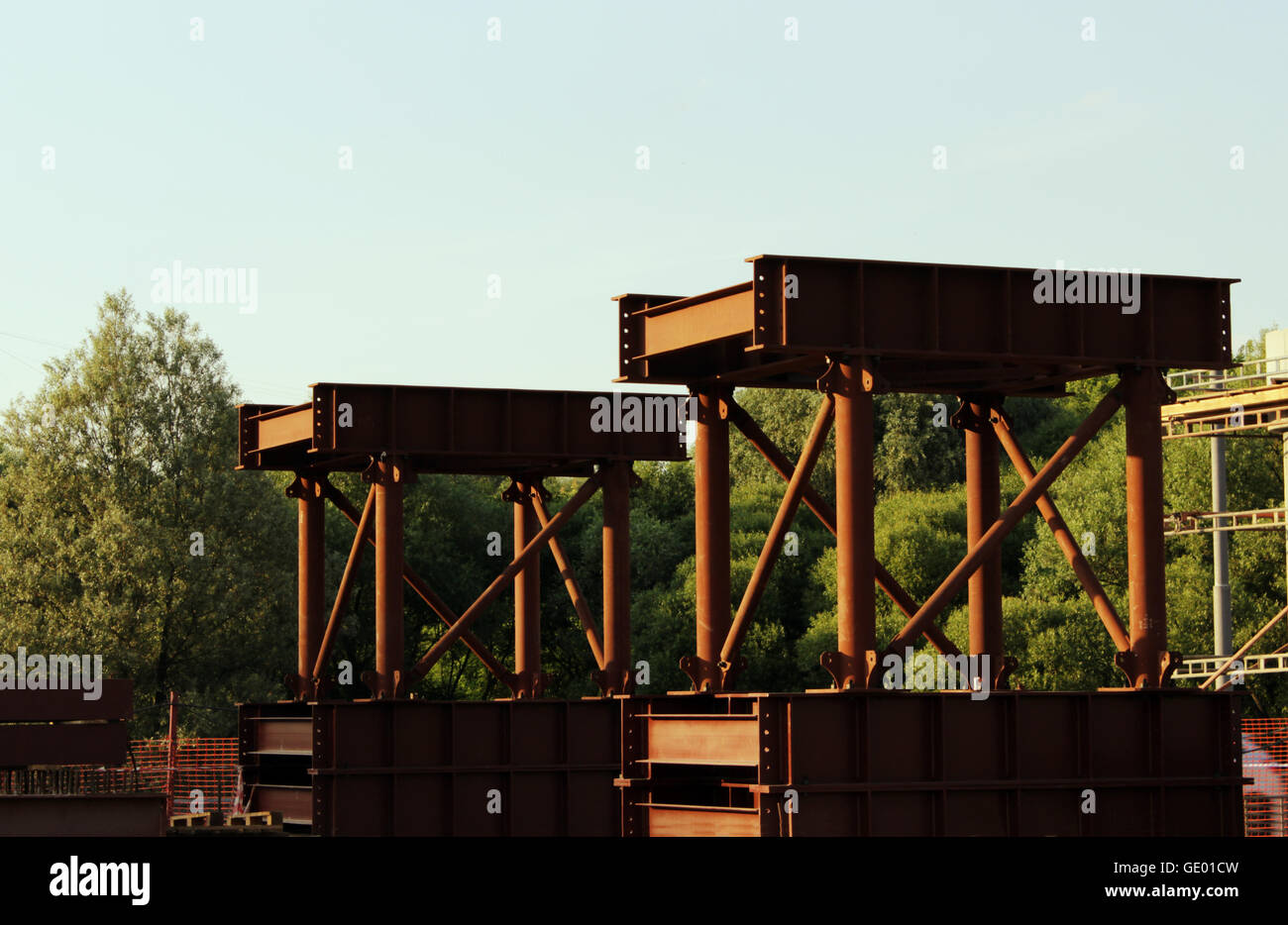 metalwork for construction of bridge. metal structures for the ...