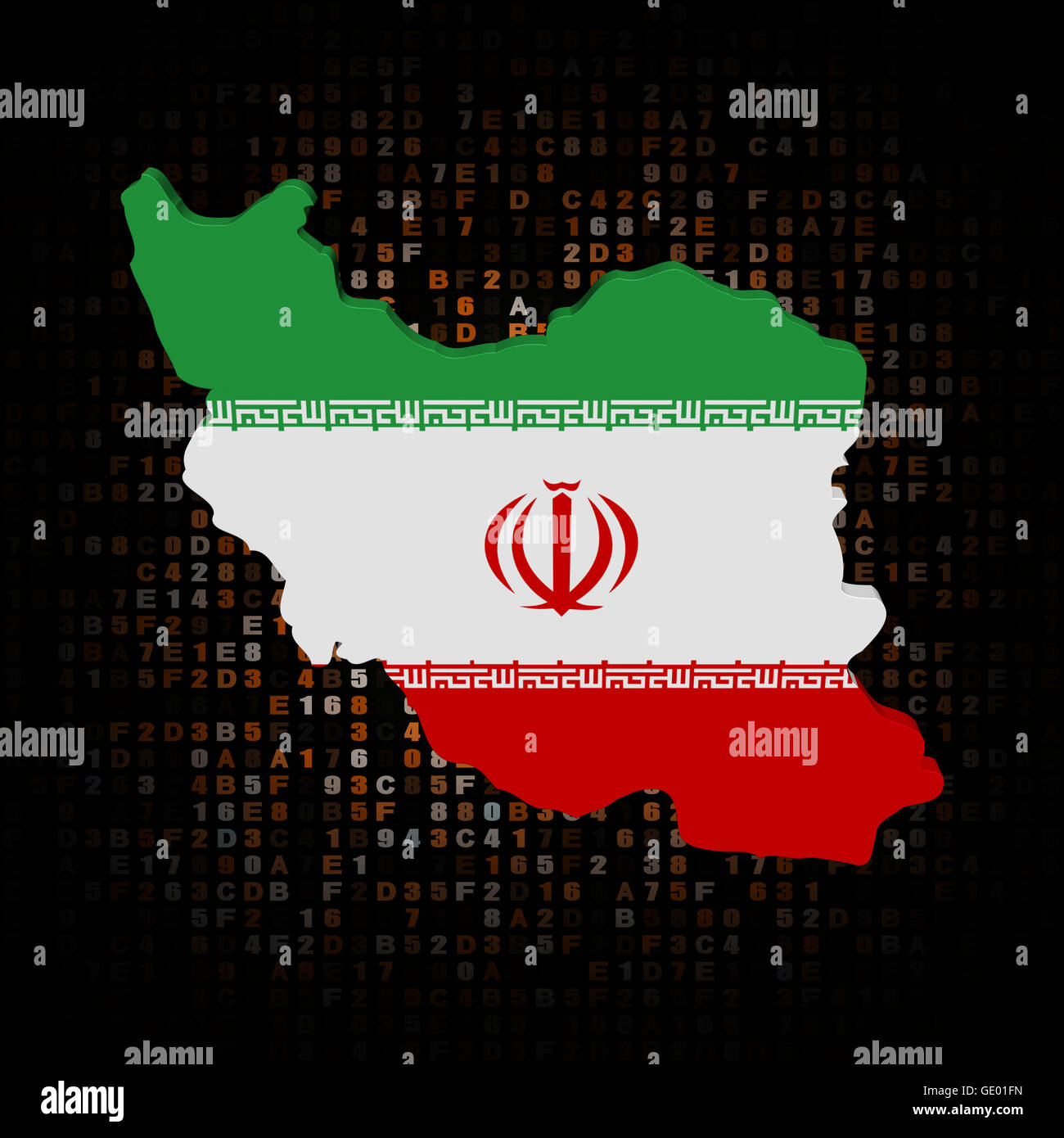 Iran on map hi-res stock photography and images - Alamy