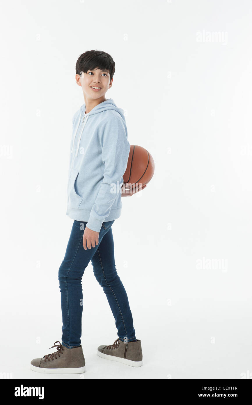 Boy Standing Side View