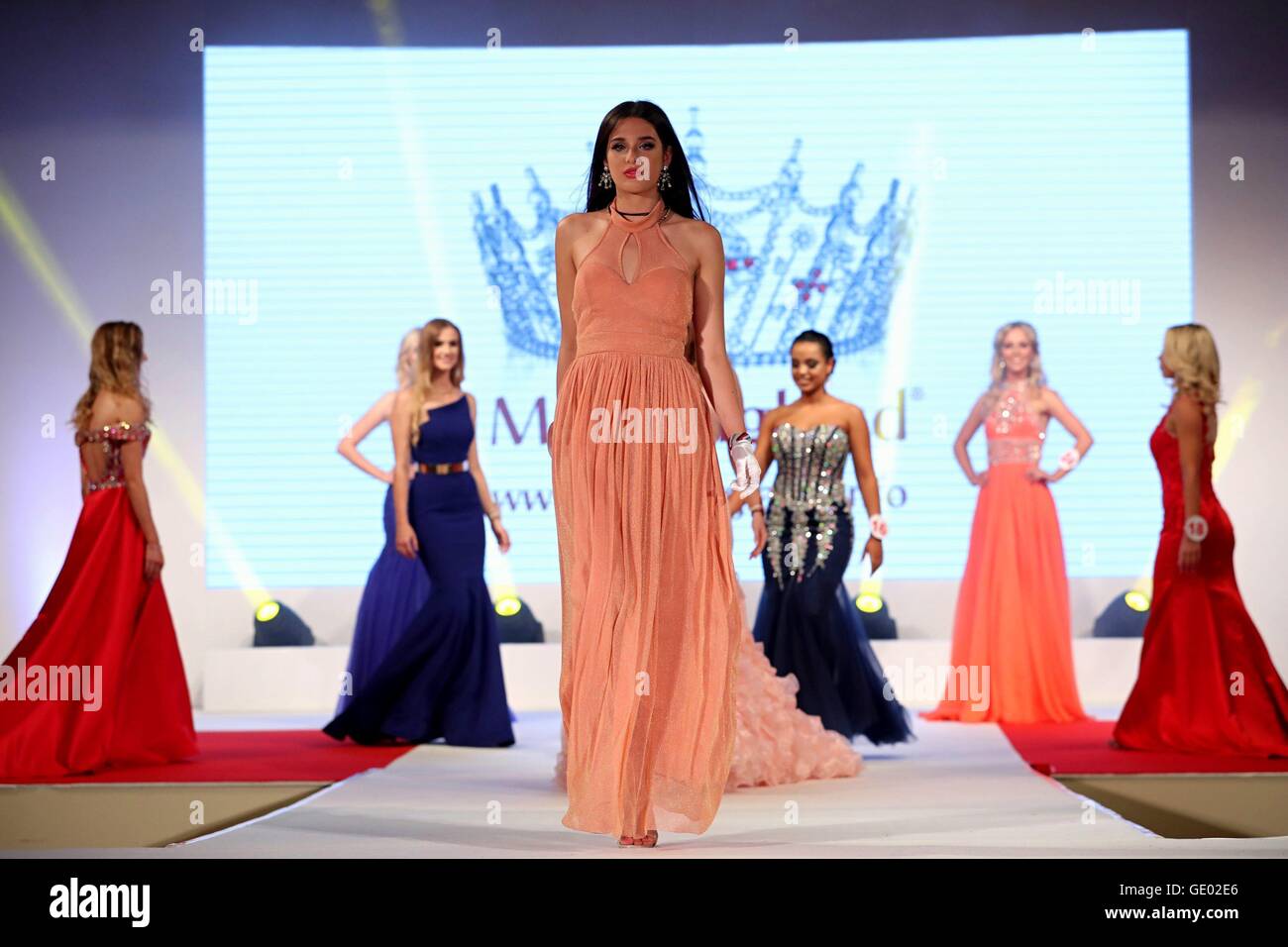 Miss Devon Ellie Taylor takes part in the Miss England 2016 final at ...