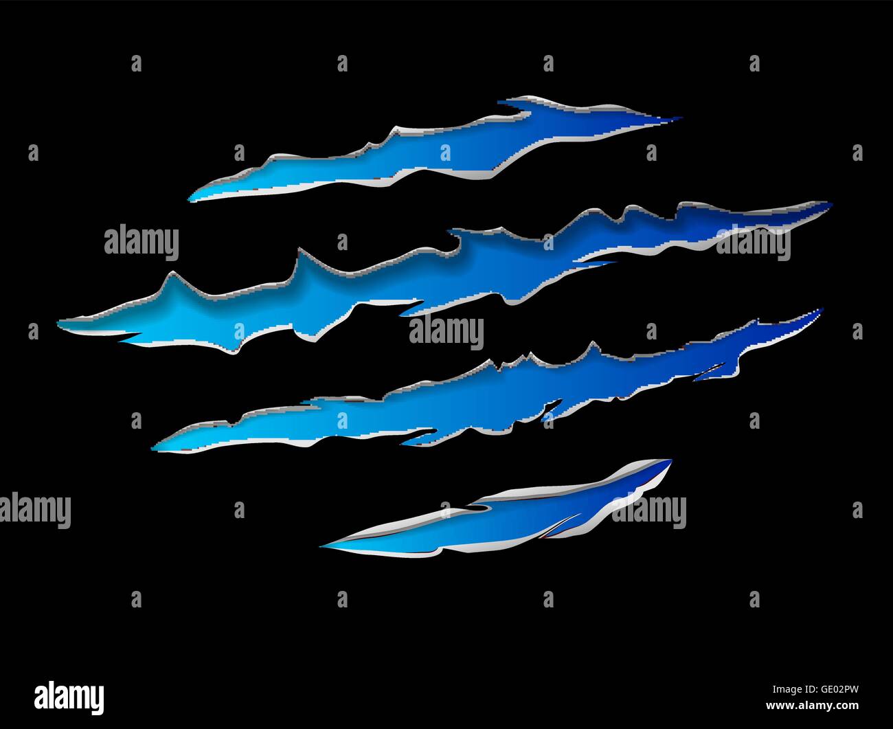 Claws damage metal Stock Vector Image & Art - Alamy