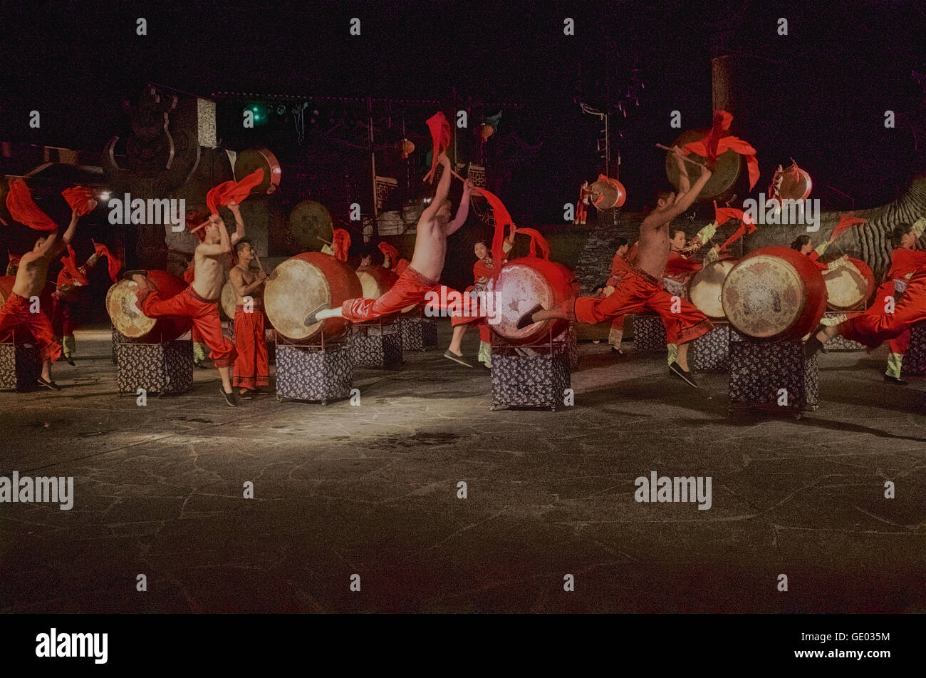 Folkloric show for tourists, Miao Town Hunan, Popular Republic of China ...