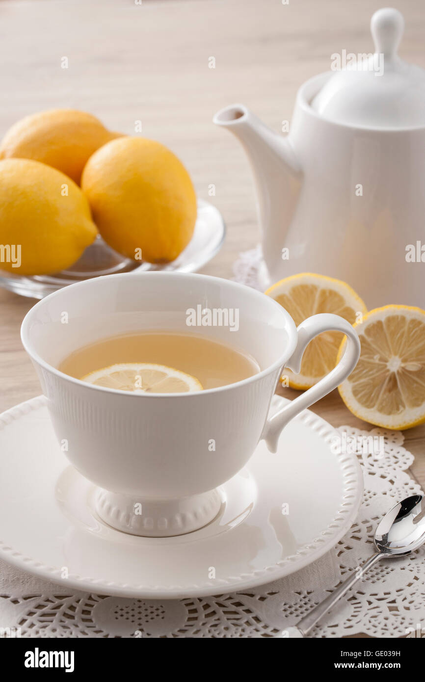 Healthy lemon tea Stock Photo - Alamy
