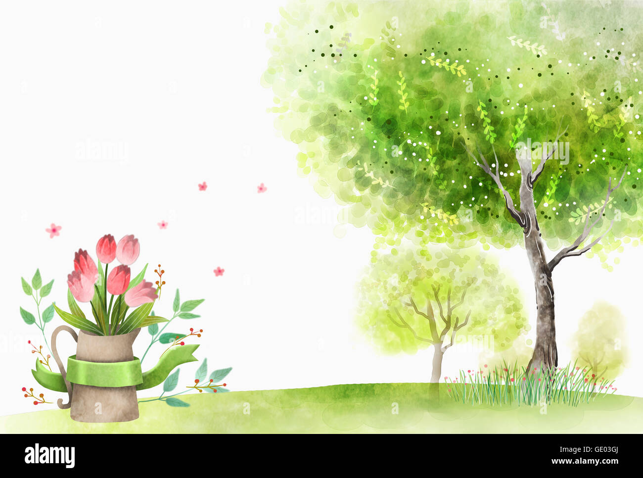 Copy space with images representing spring Stock Photo - Alamy