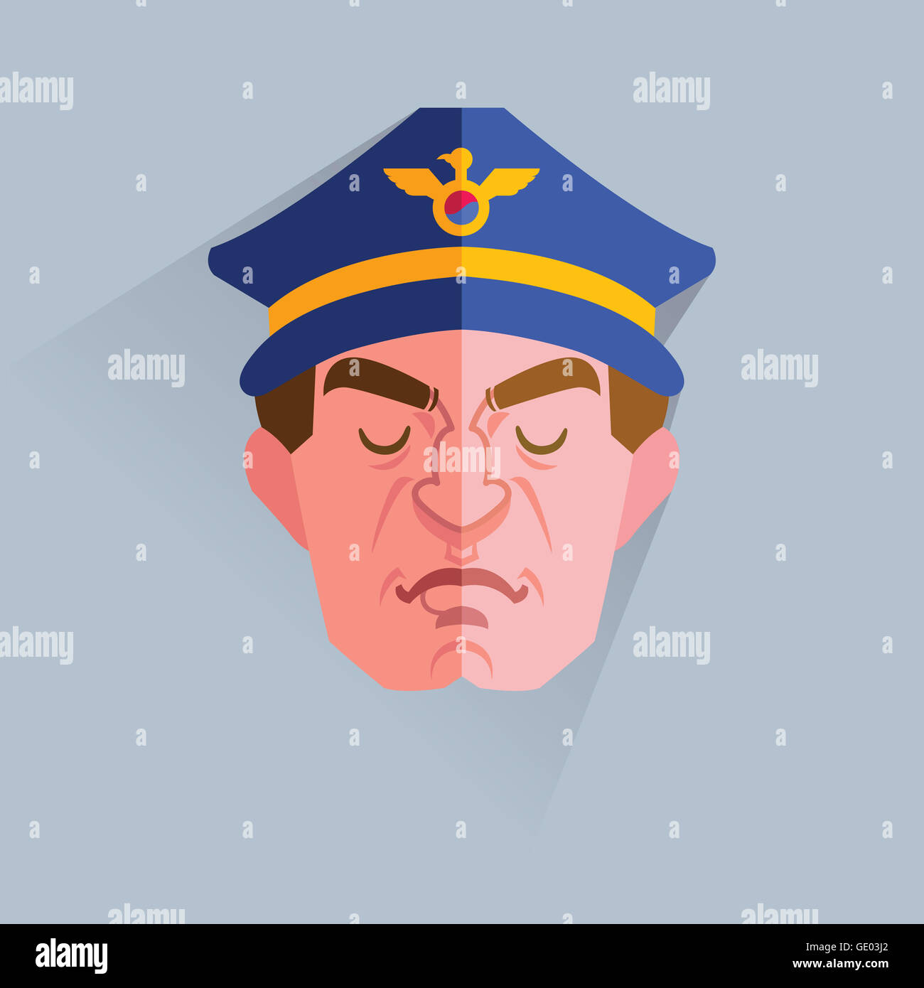 Face of police officer Stock Photo - Alamy