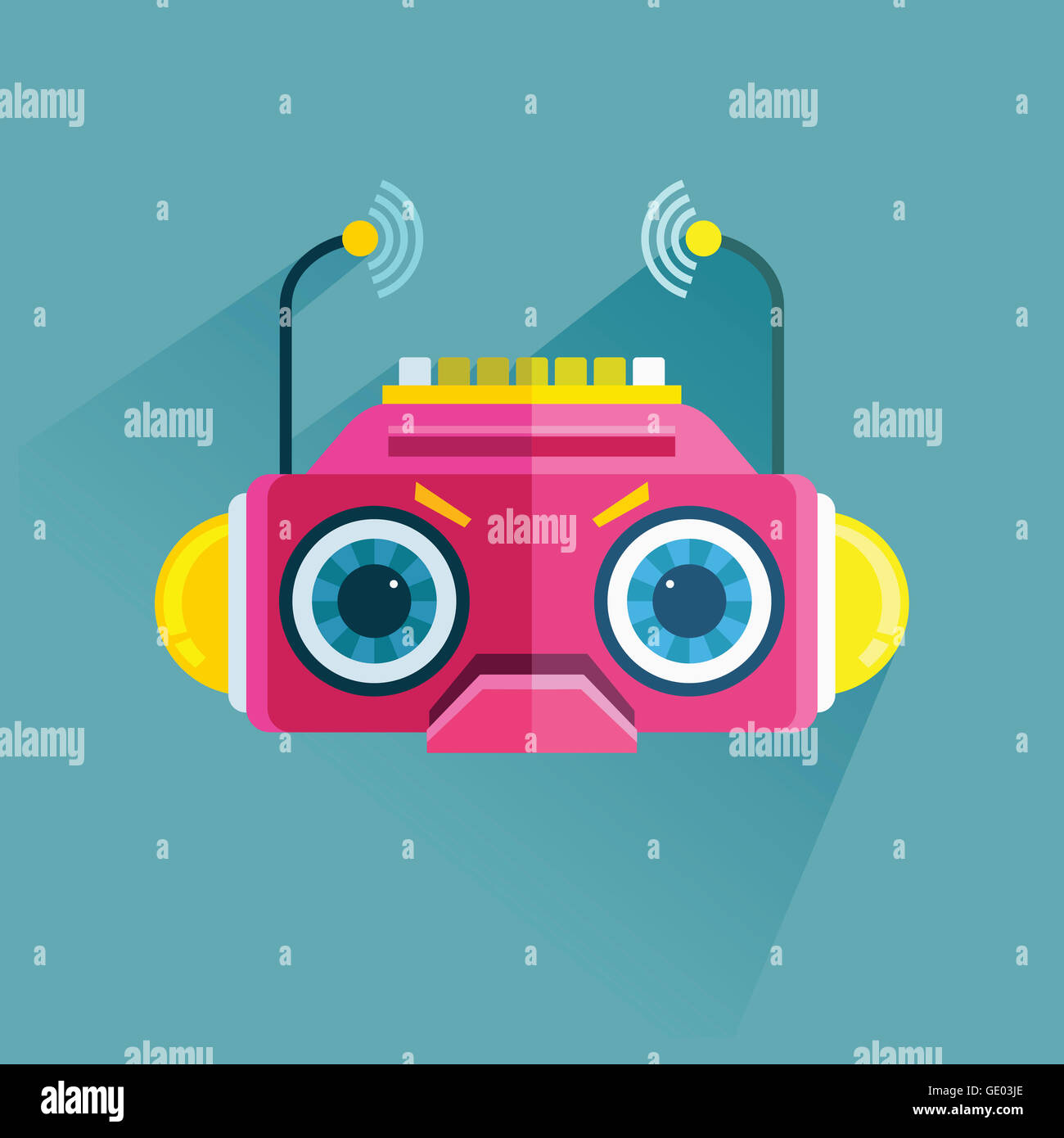 Face of an angry robot Stock Photo - Alamy