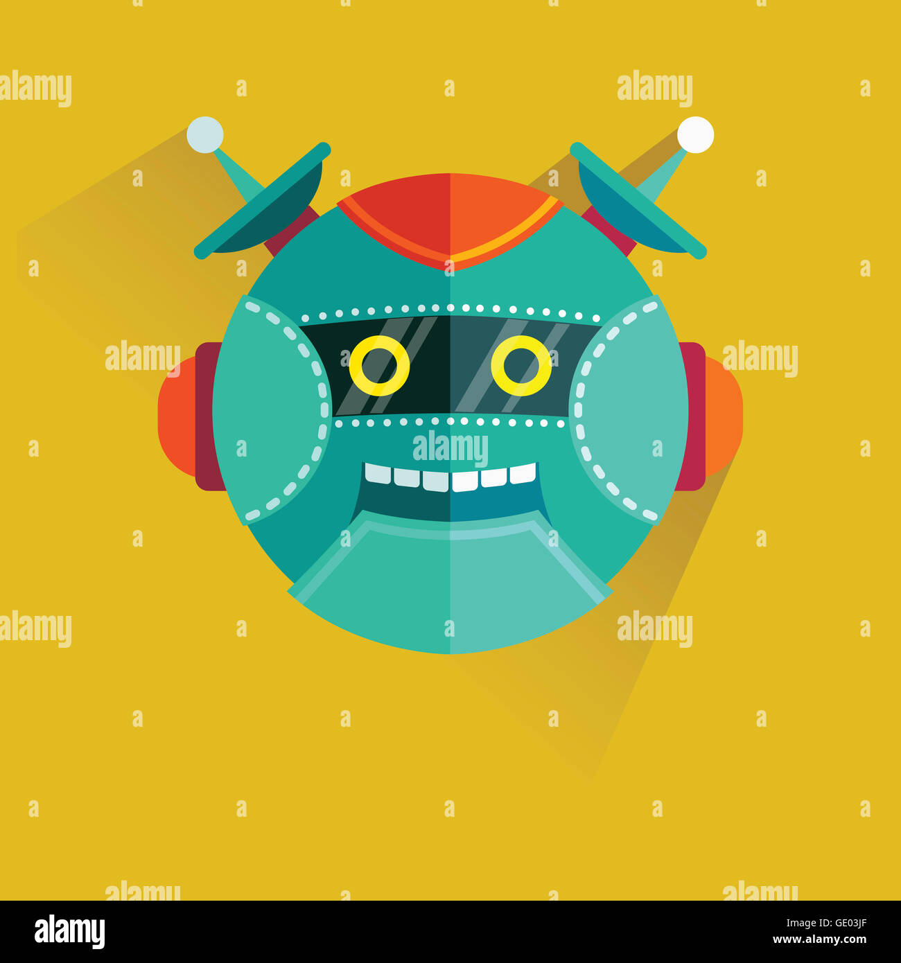 Face of a smiling robot Stock Photo - Alamy