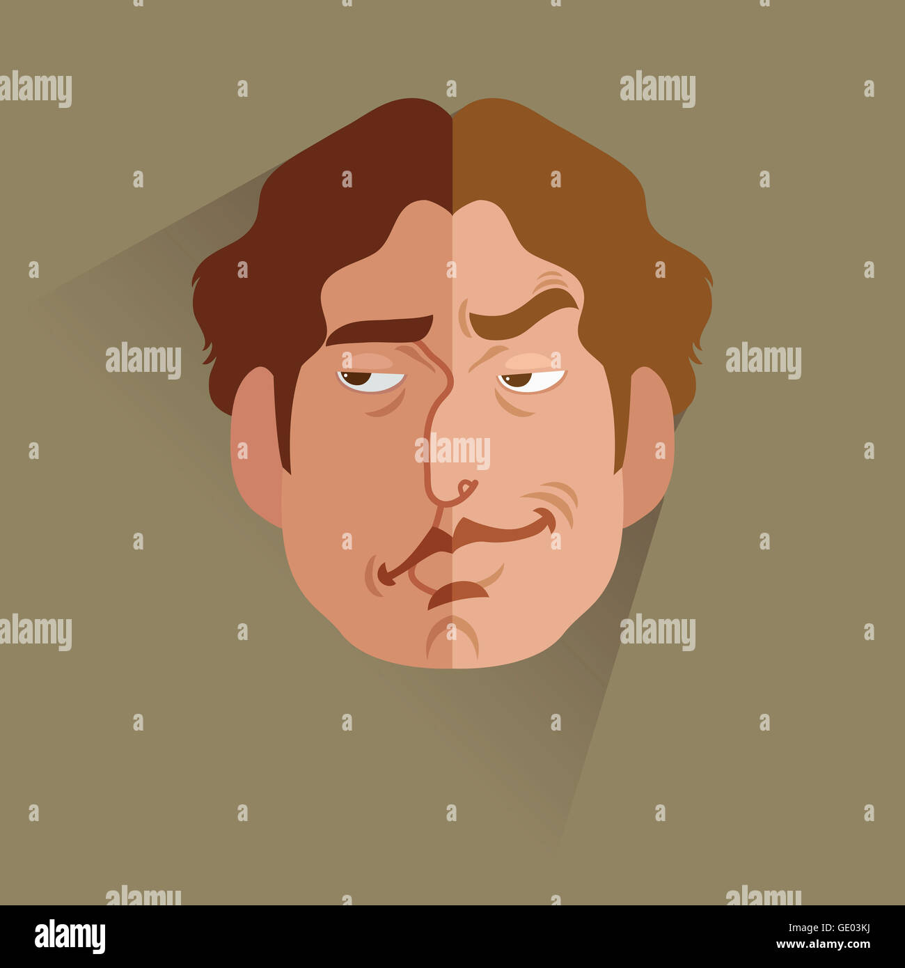 Doubtful man's face Stock Photo - Alamy