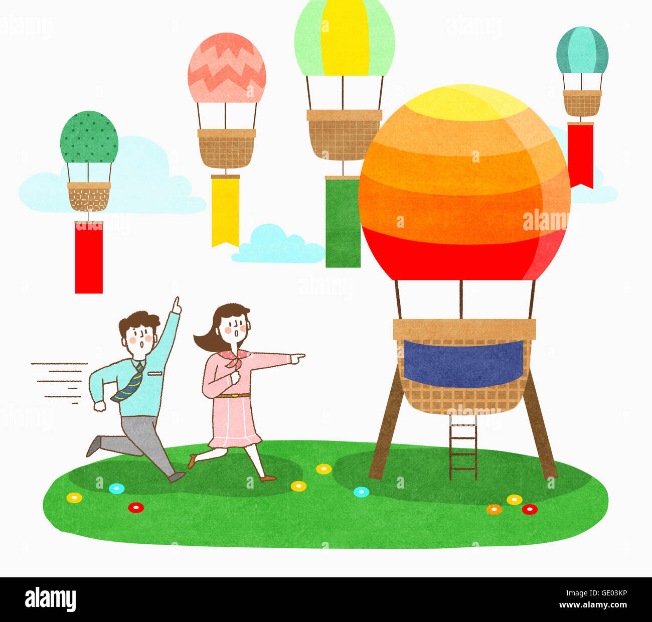 Illustration representing youth employment Stock Photo - Alamy