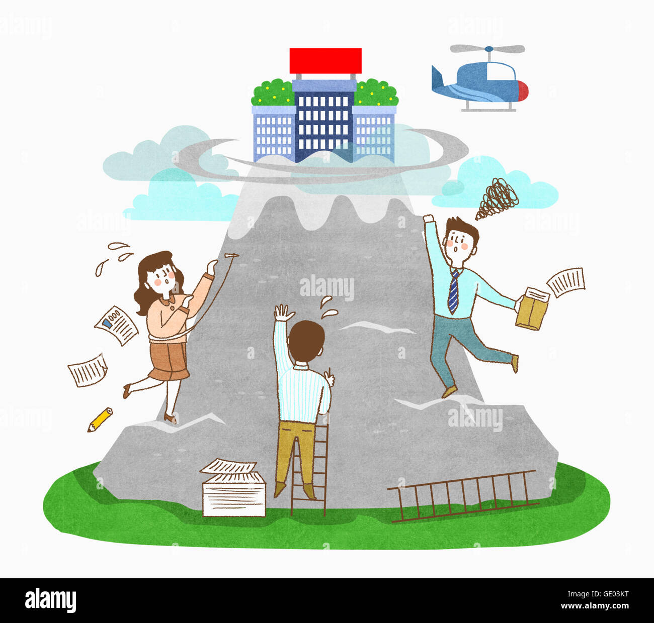 Illustration representing youth employment Stock Photo - Alamy