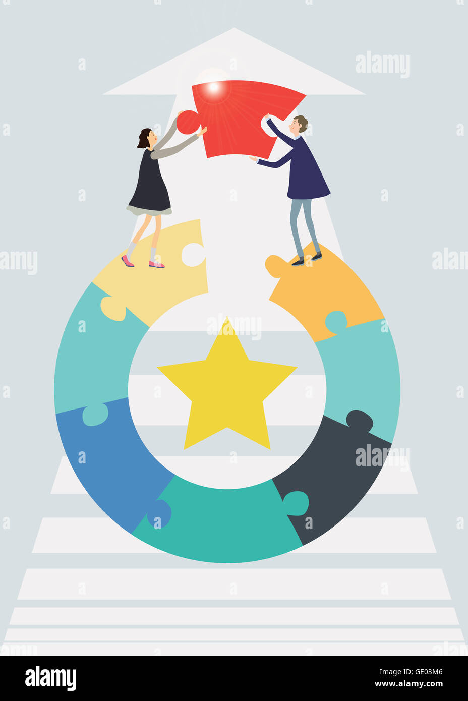 Illustration representing business people Stock Photo - Alamy