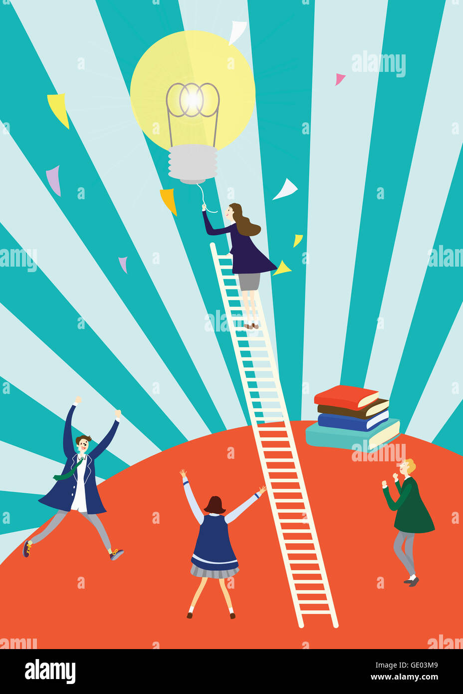 Illustration representing education Stock Photo - Alamy