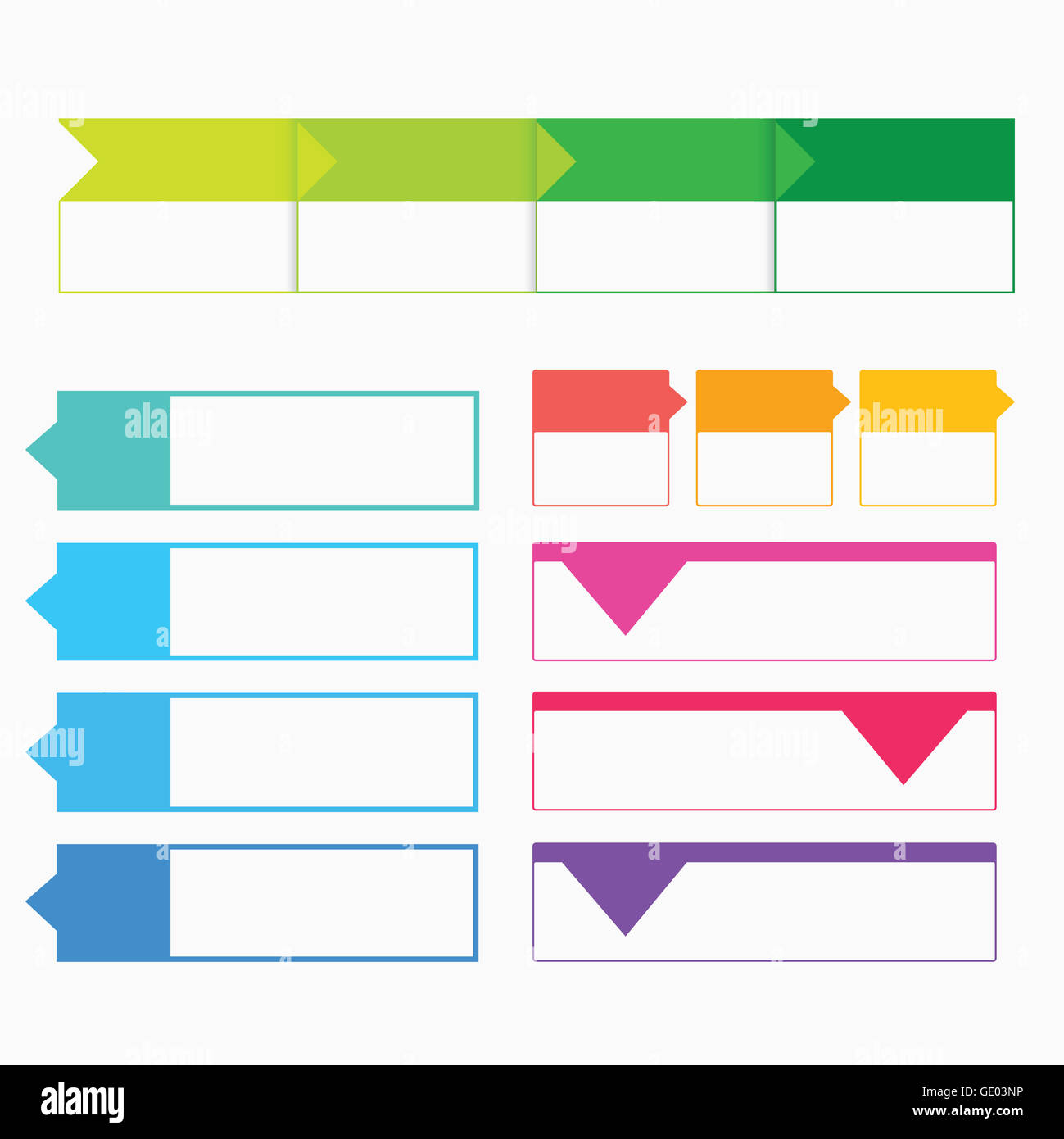Various colorful labels Stock Photo - Alamy