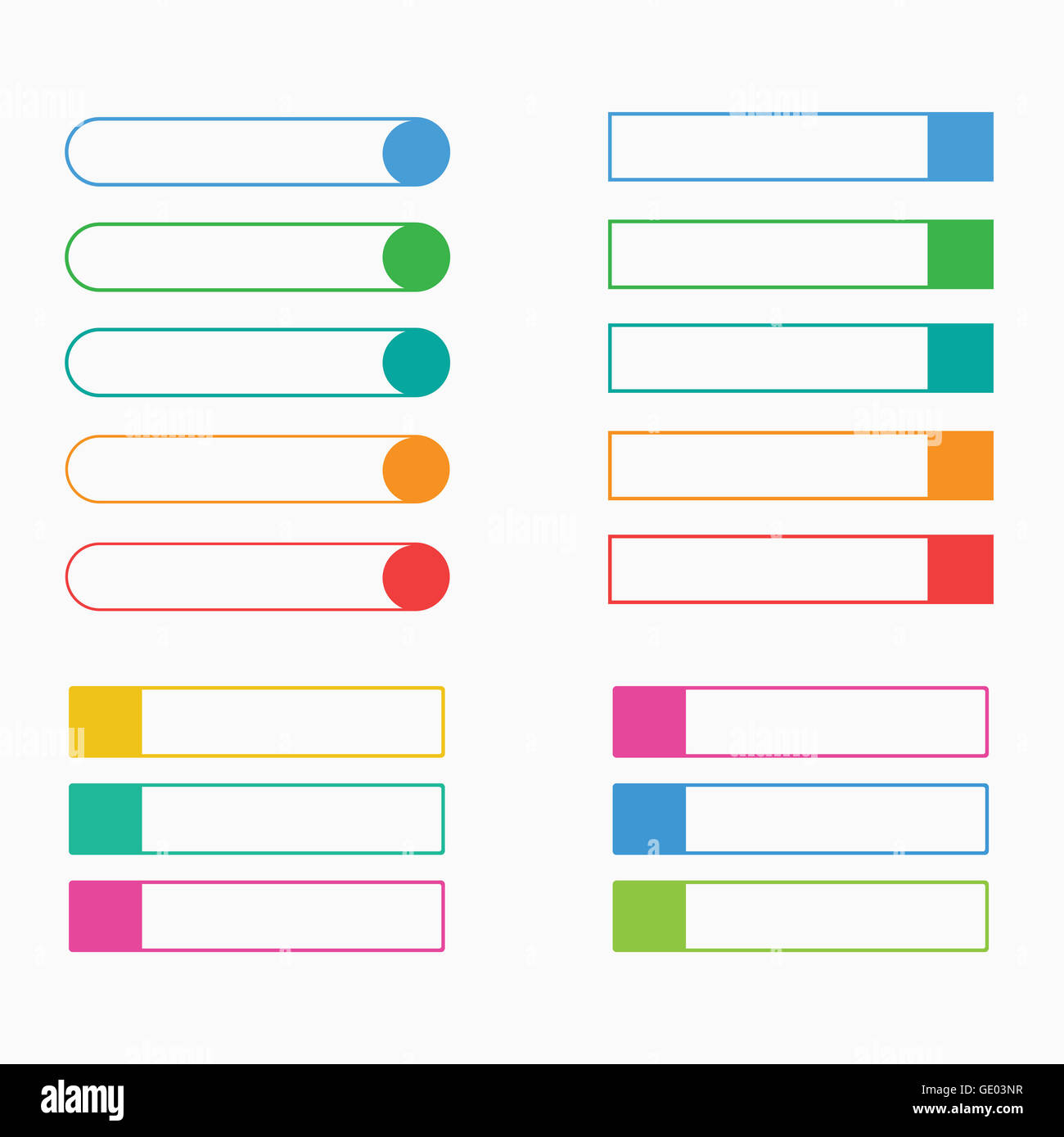 Various colorful labels Stock Photo - Alamy