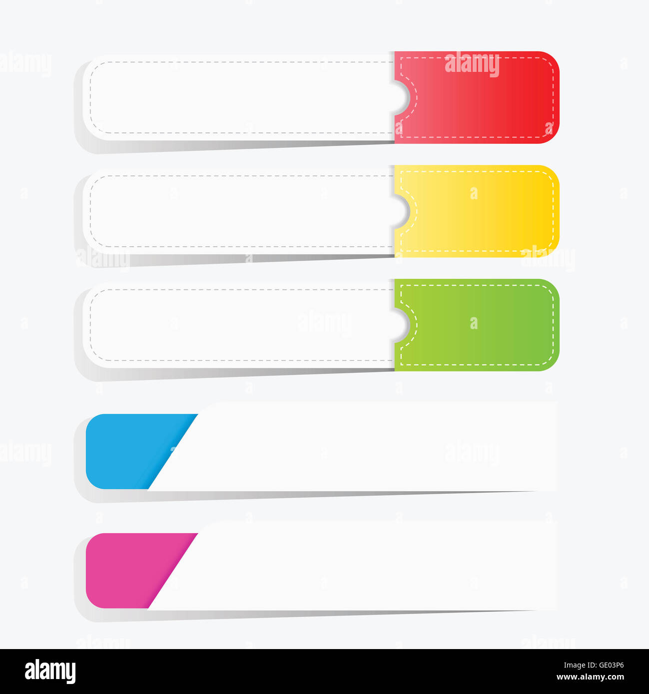 Various colorful labels Stock Photo - Alamy