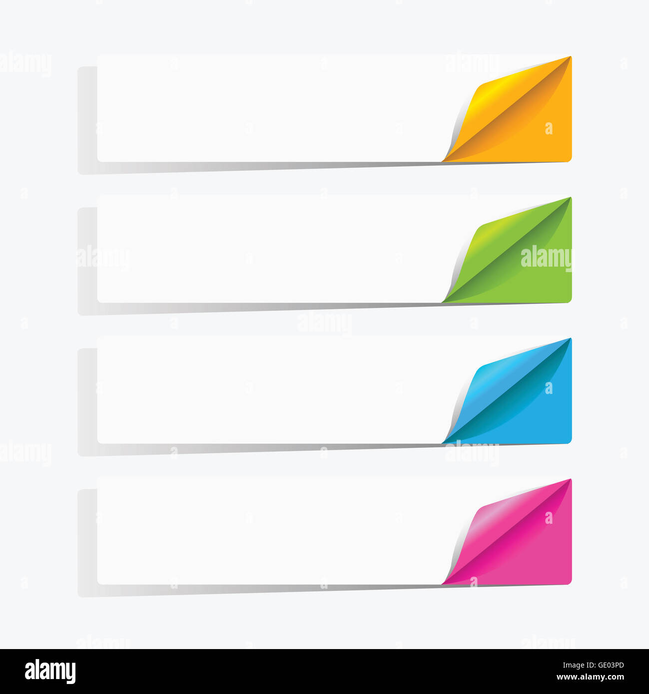 Various colorful labels Stock Photo - Alamy