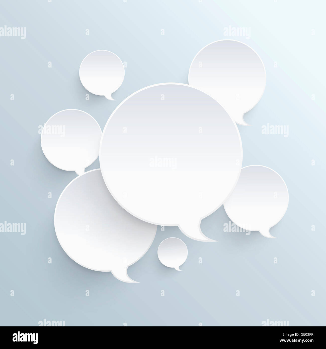 Infographic white speech balloons Stock Photo - Alamy