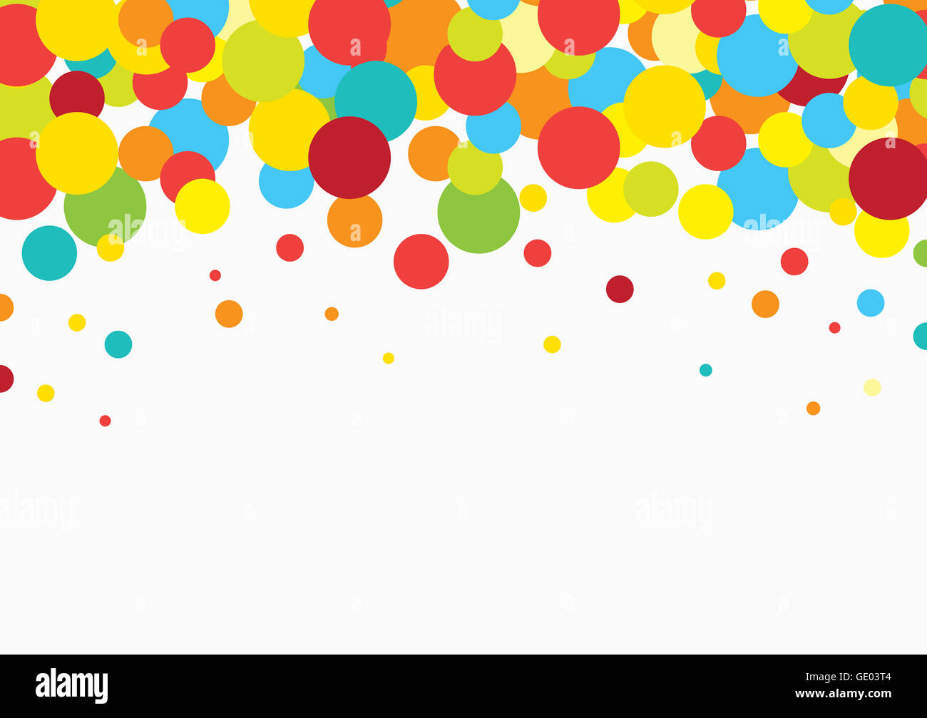 Illustration of colorful dots of various sizes Stock Photo - Alamy