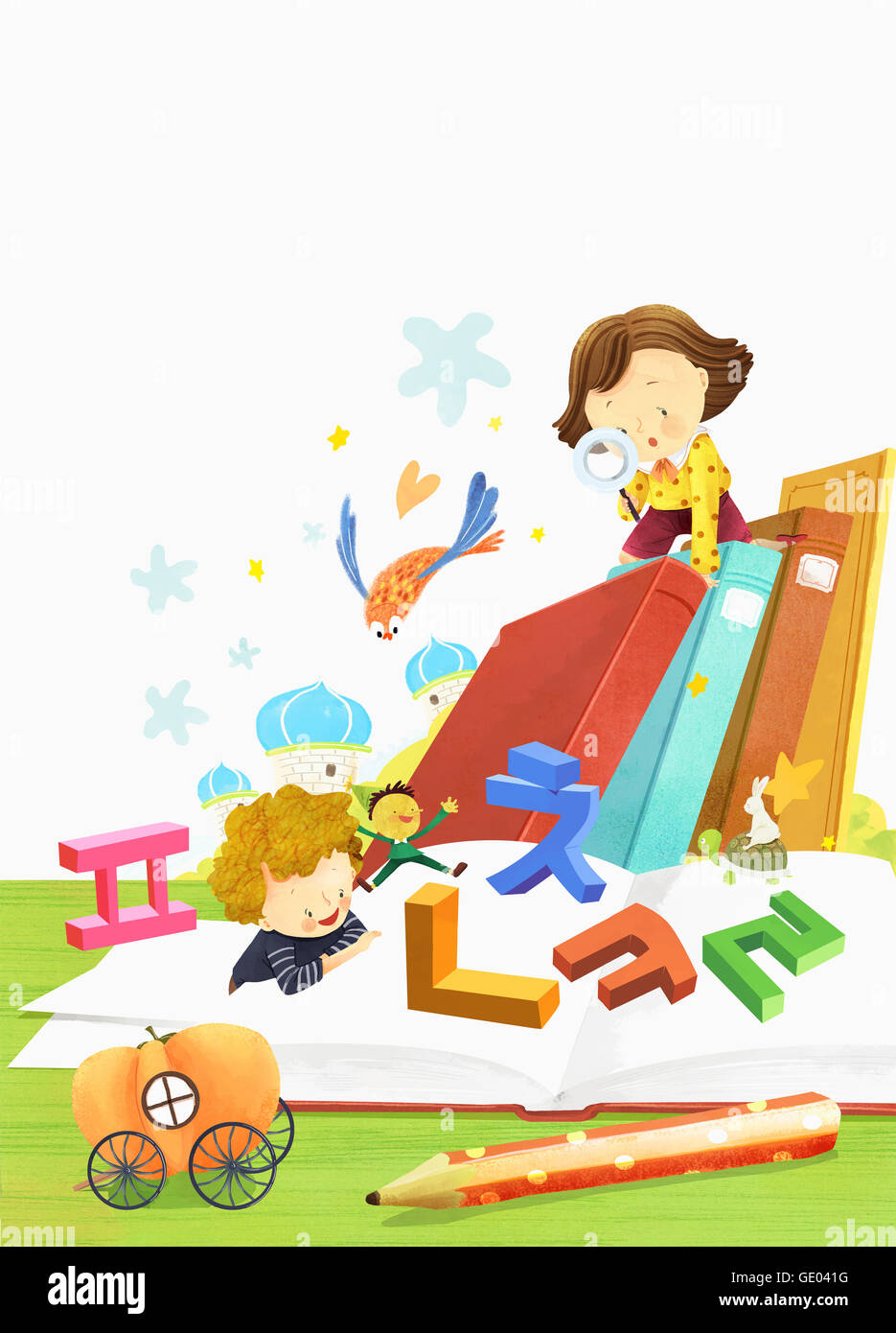 Illustration representing Korean class Stock Photo - Alamy