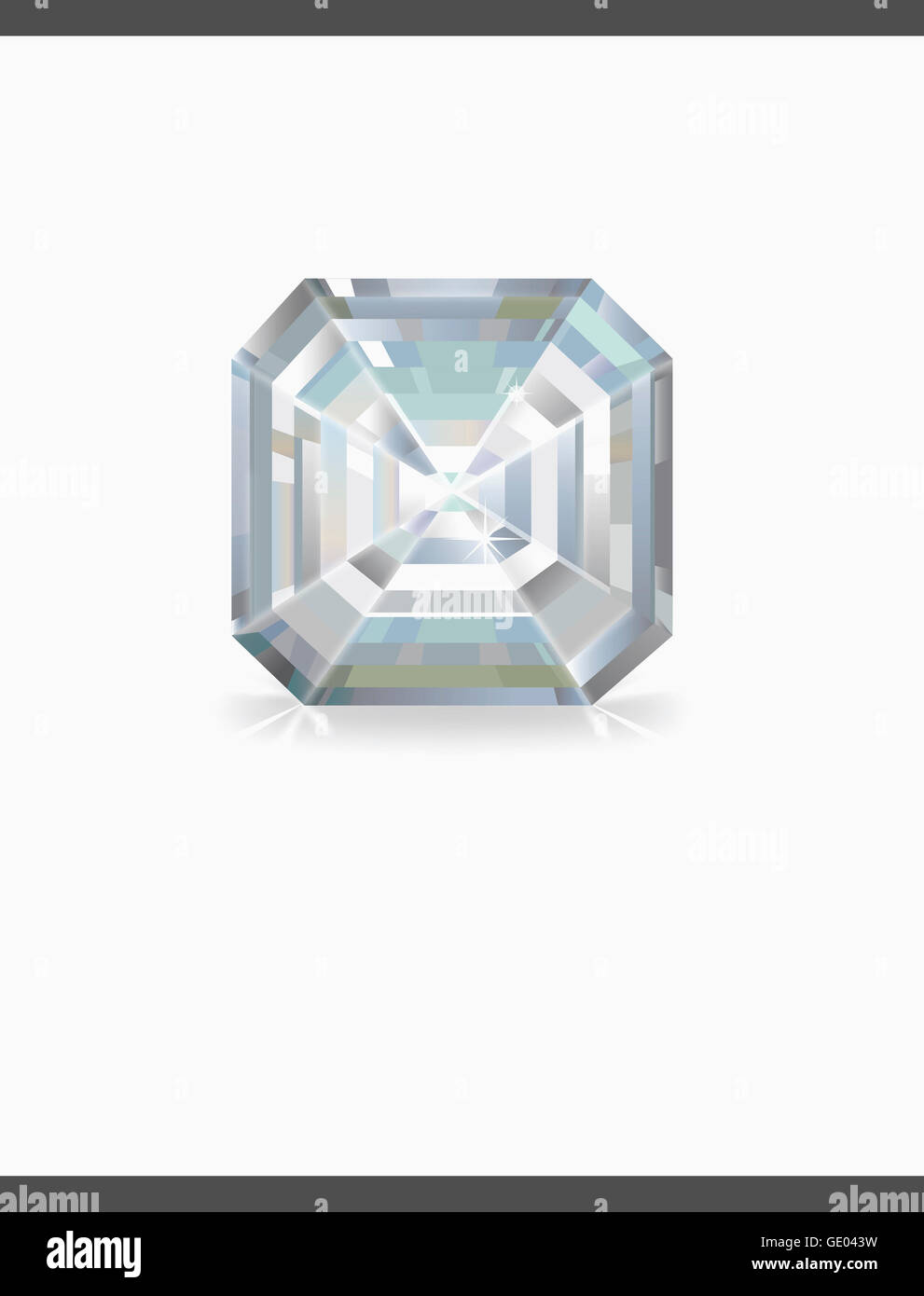 Illustration of one octagon diamond Stock Photo - Alamy
