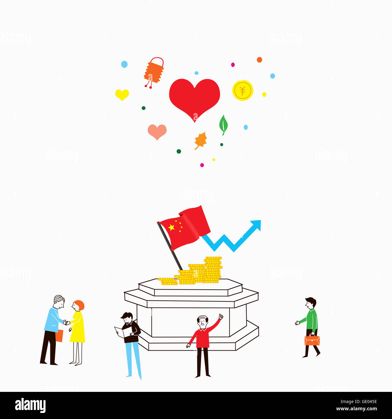 Illustration representing development in Chinese economy Stock Photo ...