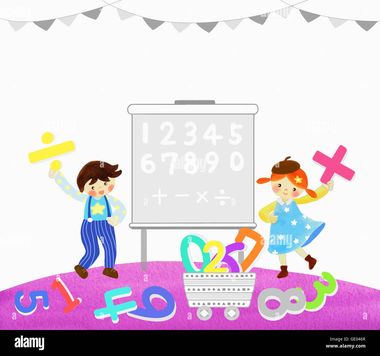 Illustration representing math education Stock Photo - Alamy