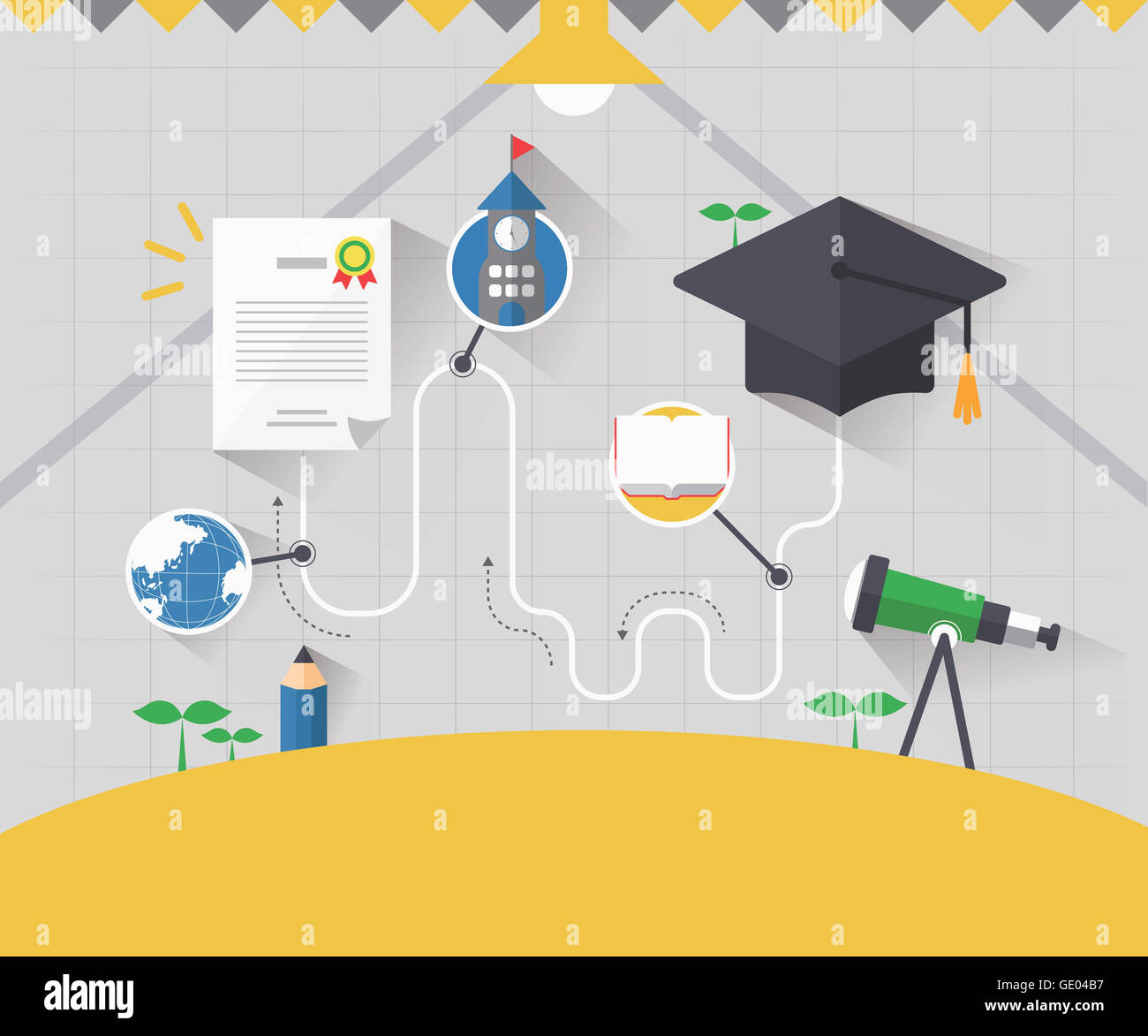 Illustration related to education process Stock Photo - Alamy