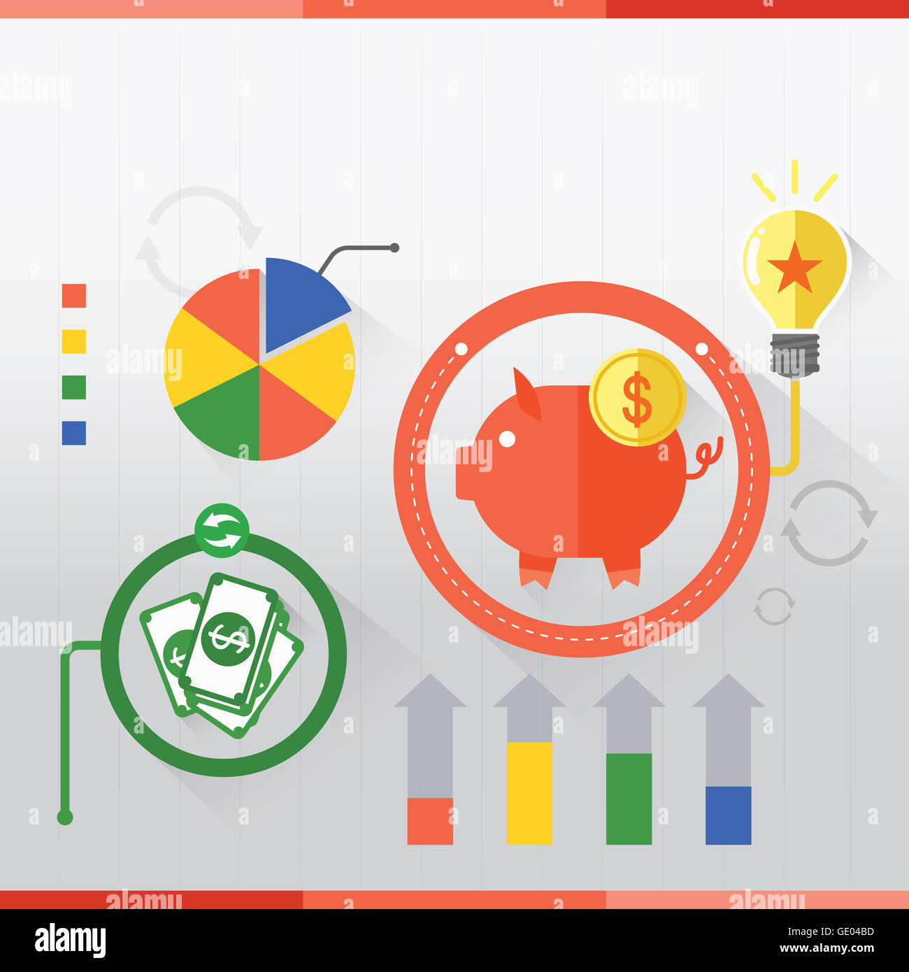 Infographic illustration related to finance and economy Stock Photo - Alamy