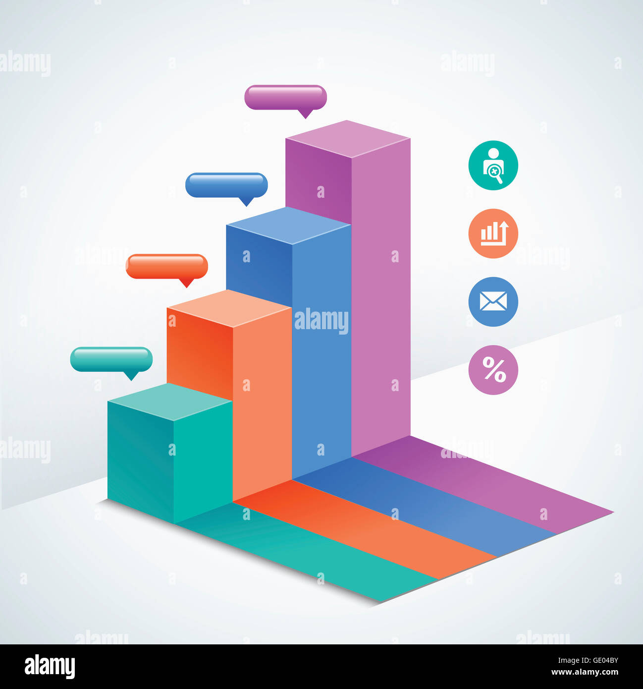Infographic diagram of bar graphs Stock Photo - Alamy
