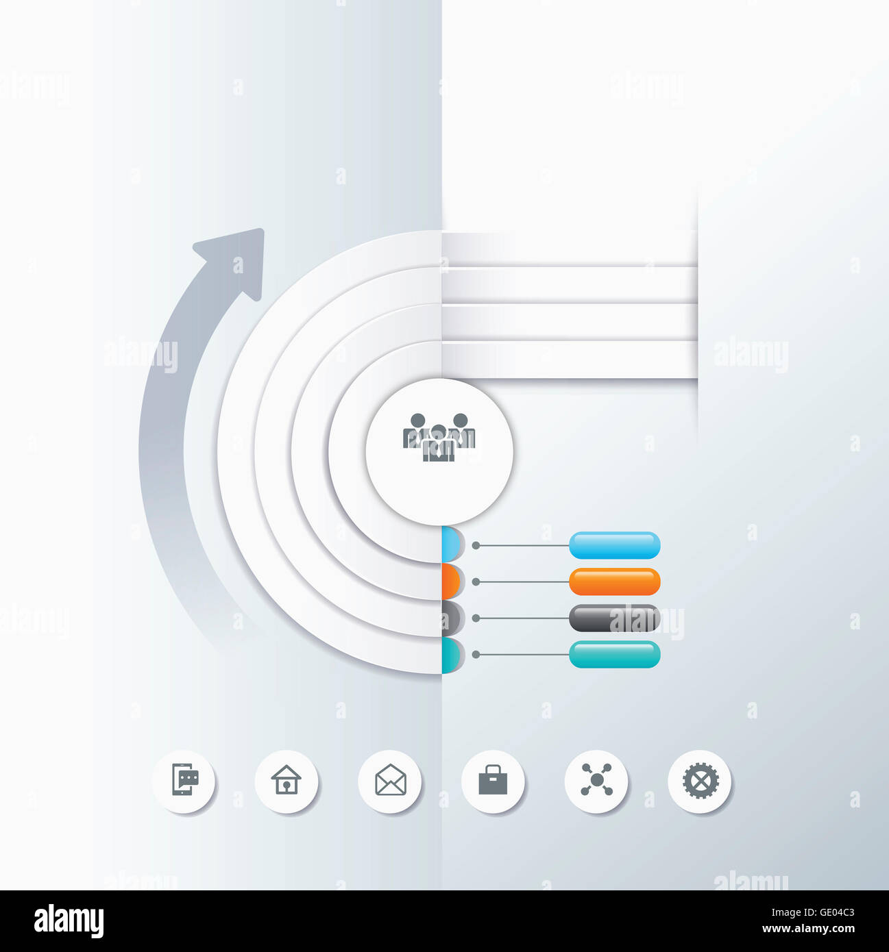 Infographic diagram of circle and arrow Stock Photo - Alamy