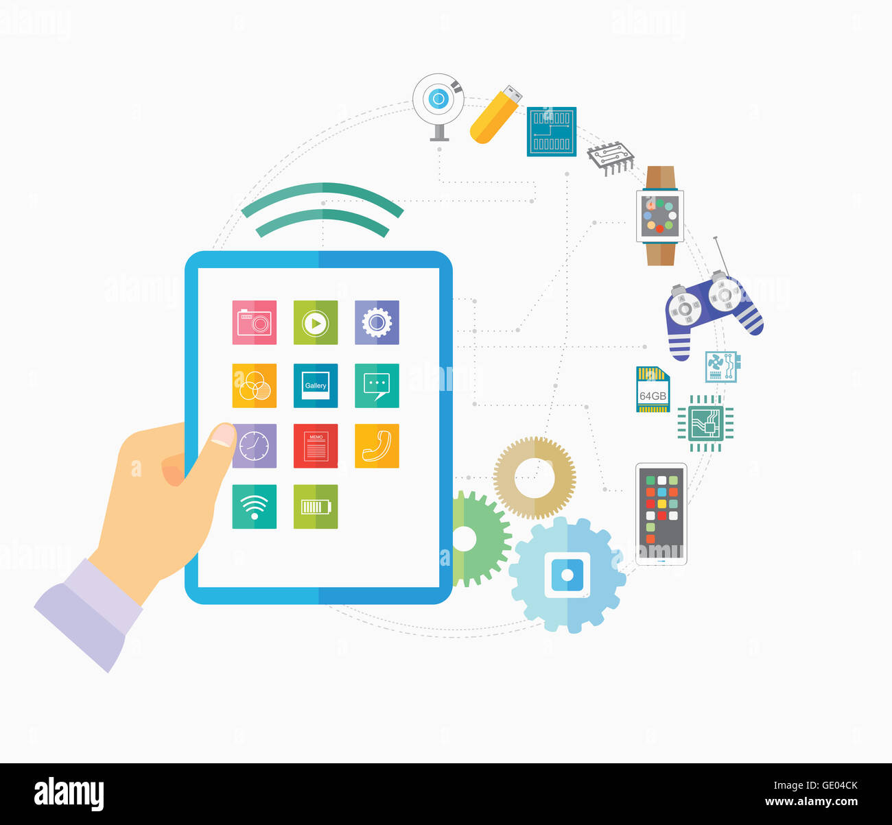 Set of icons related to mobile network communication Stock Photo - Alamy