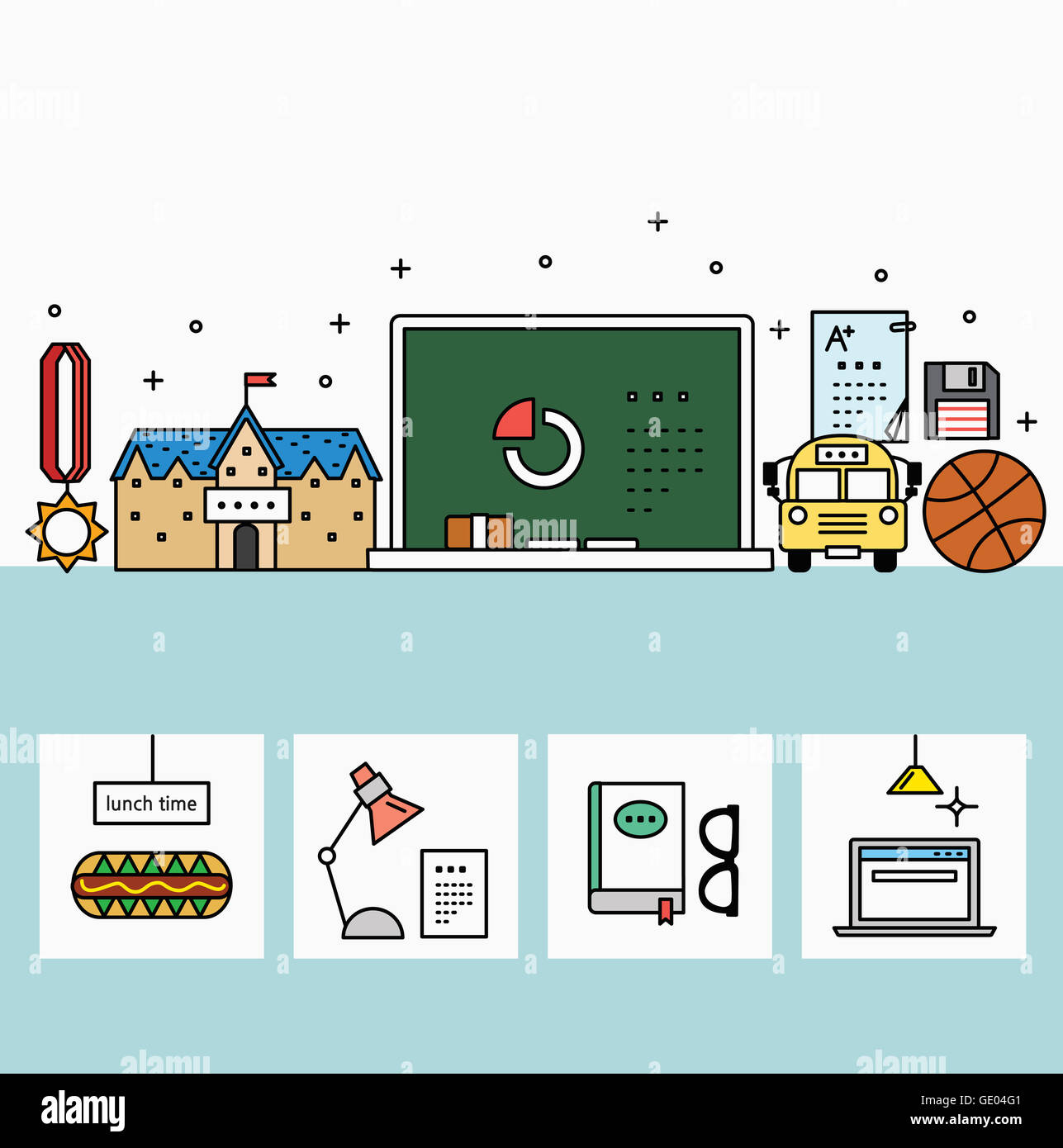 Education in illustration Stock Photo - Alamy