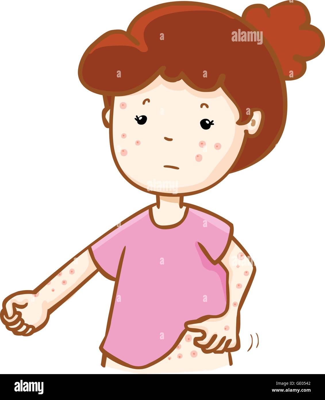 Cartoon Woman With Rash