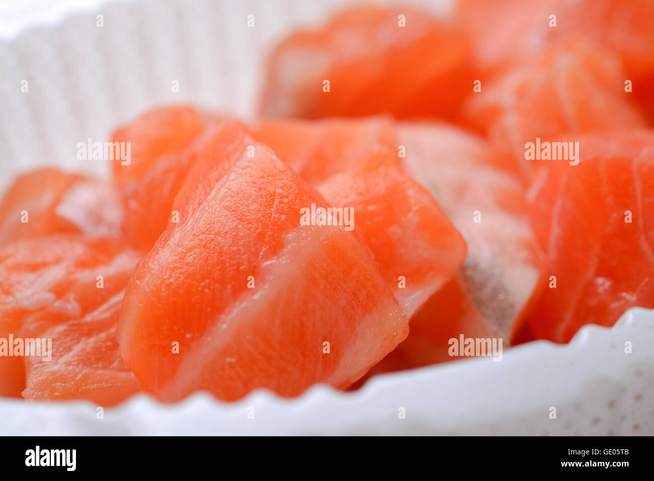 raw salmon slice Stock Photo - Alamy