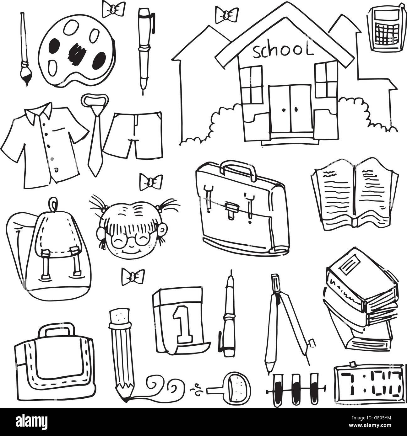 Hand draw school doodles collection Stock Vector Image & Art - Alamy Hand draw school doodles collection Stock Vector Image & Art - Alamy
