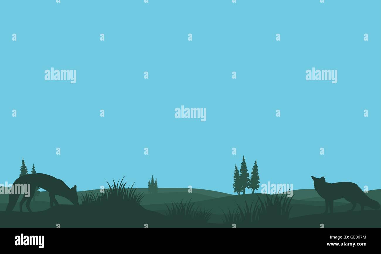 Fields mountains in background Stock Vector Images - Alamy