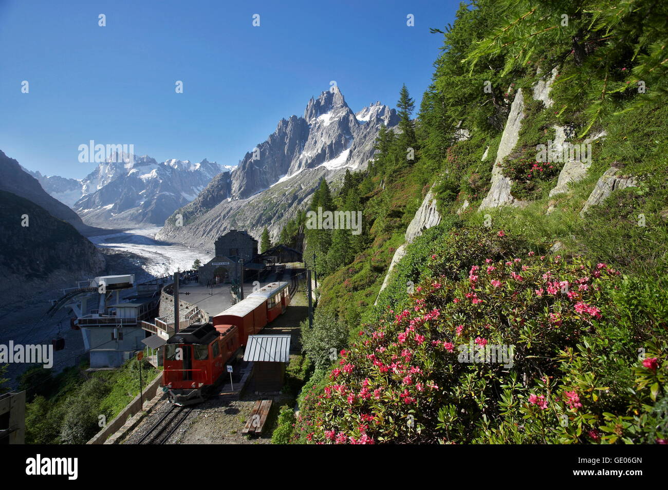 geography / travel, France, Mer de Glace glacier and the Montenvers ...