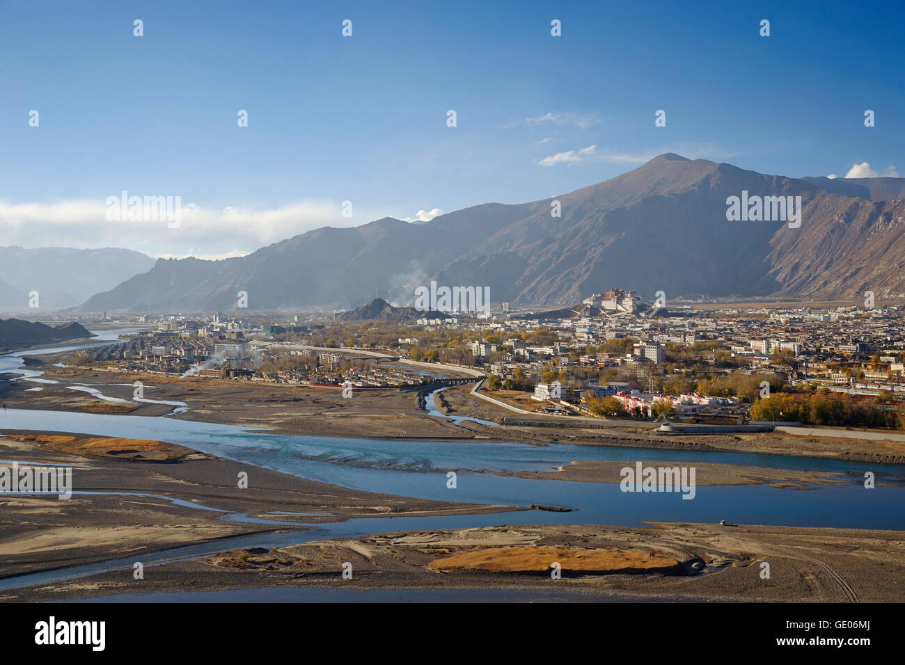 geography / travel, Tibet, City of Lhasa, Lhassa, and the Potala palace ...