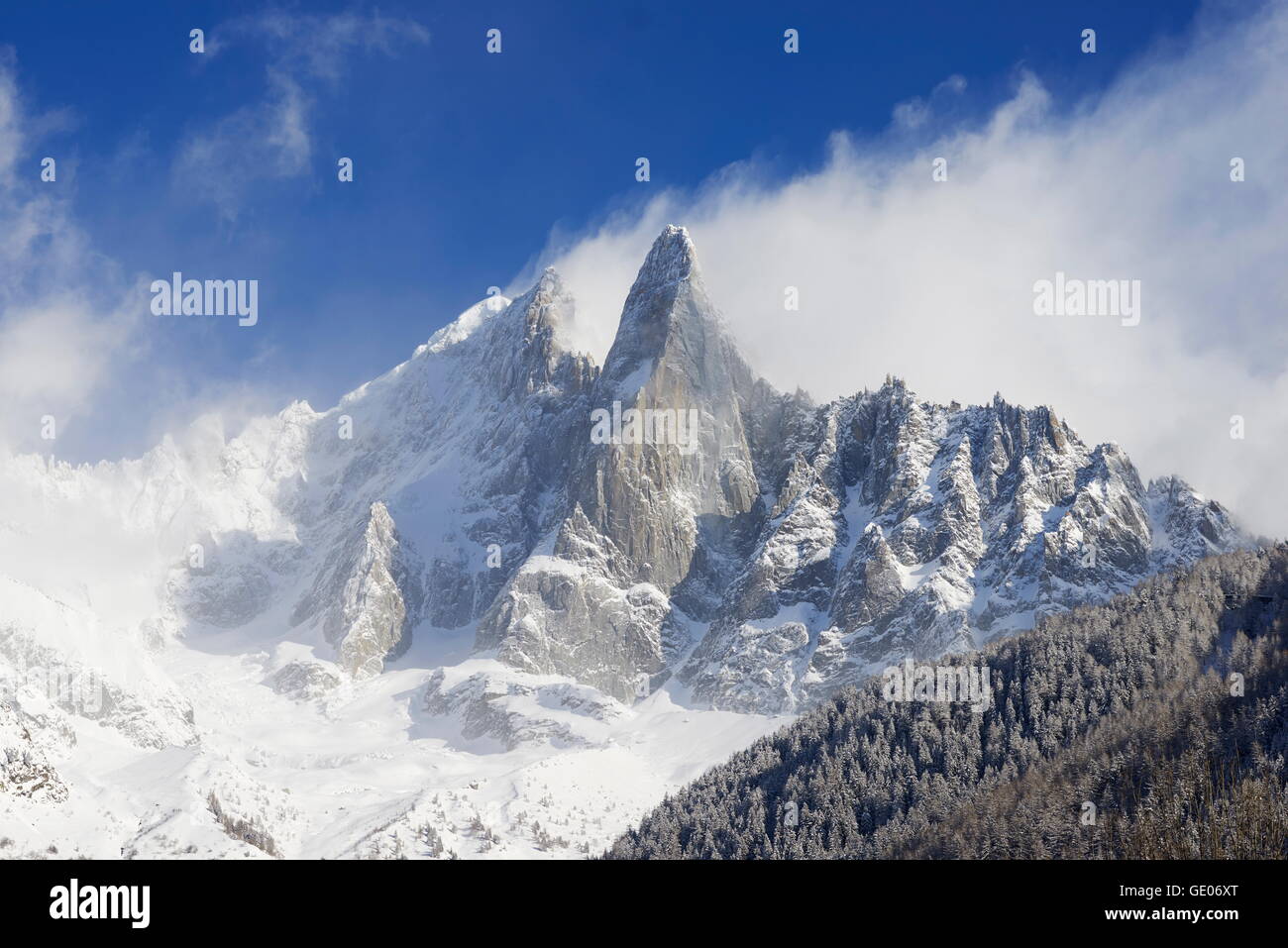 geography / travel, France, The aiguille Verte (4124m) and aiguille du ...