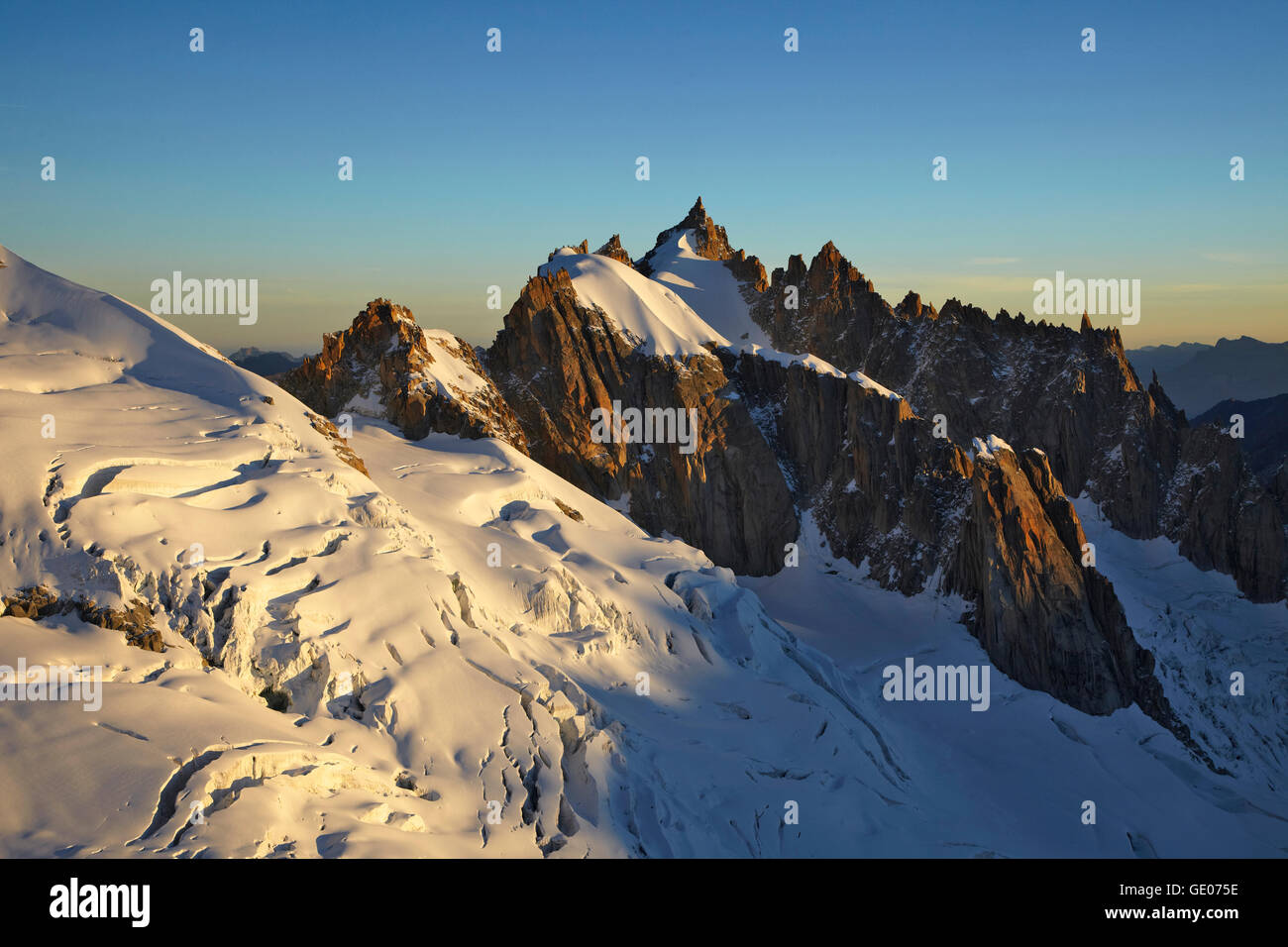 geography / travel, France, Aiguille du Plan (3673m) at sunset ...