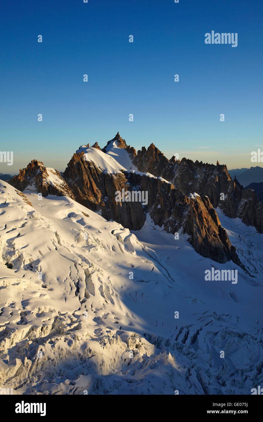 geography / travel, France, Aiguille du Plan (3673m) at sunset ...