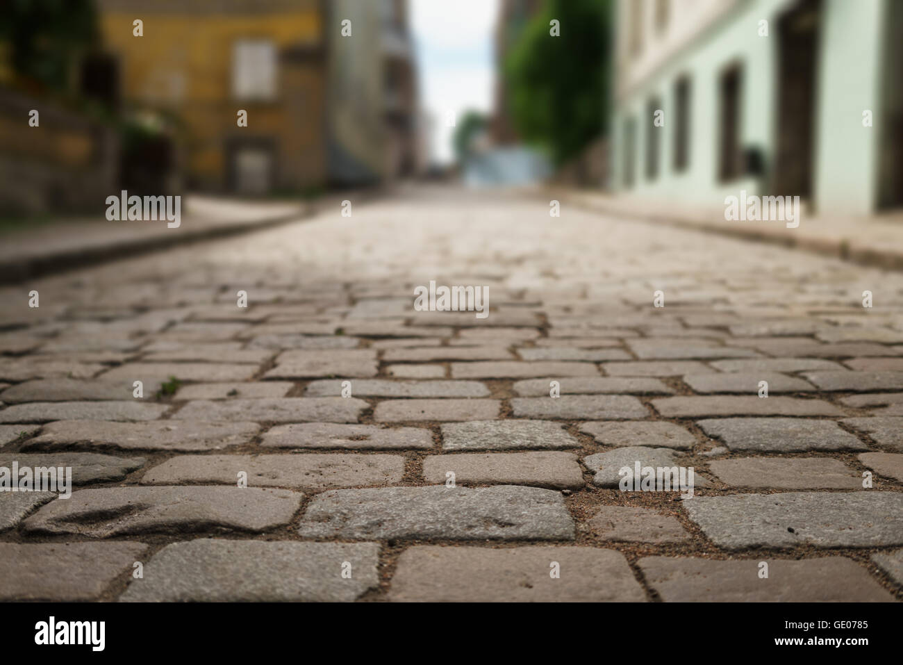 Paved stone road texture footpath hi-res stock photography and images - Alamy