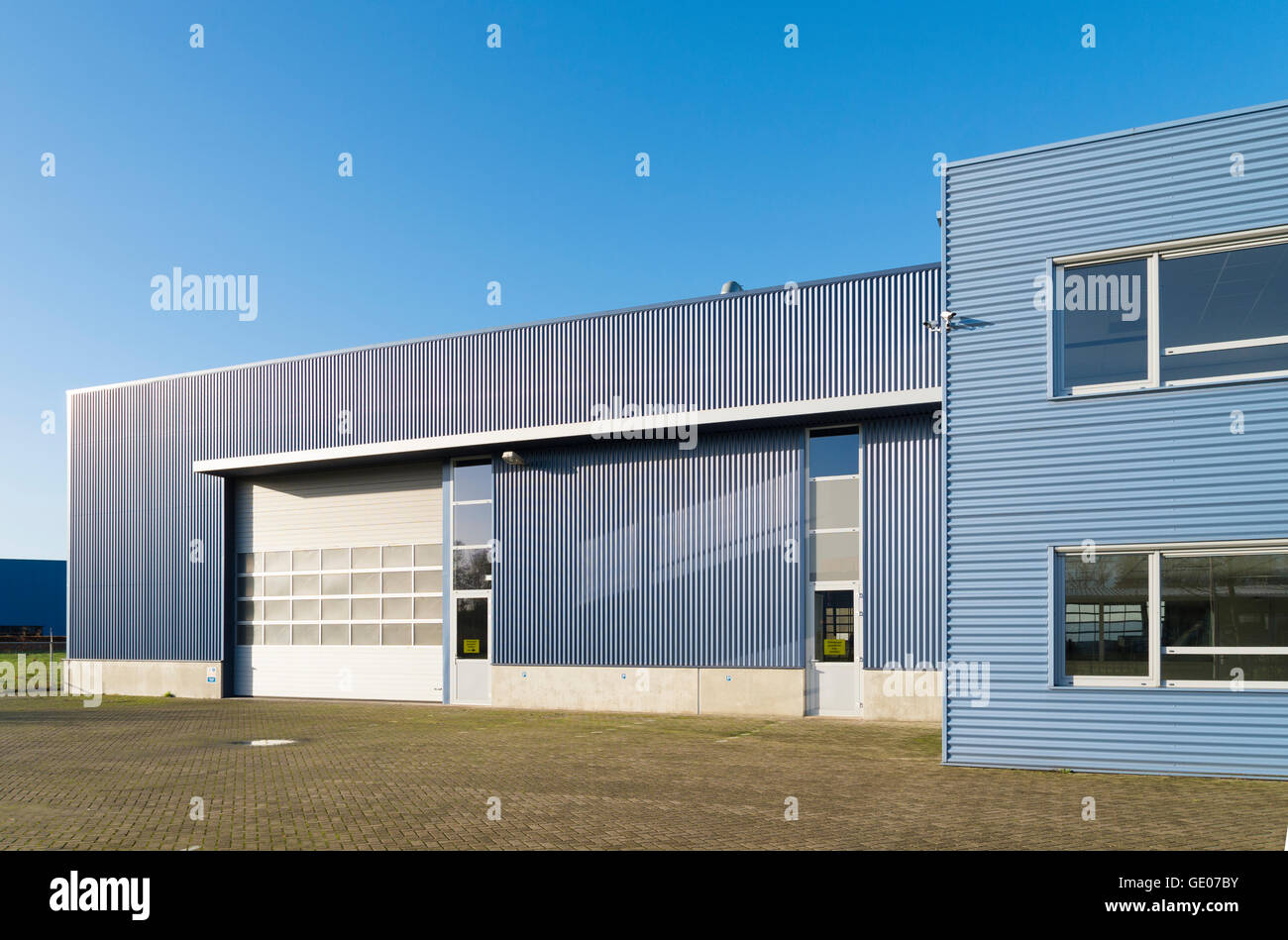 Exterior of a modern industrial building in the netherlands Stock Photo ...