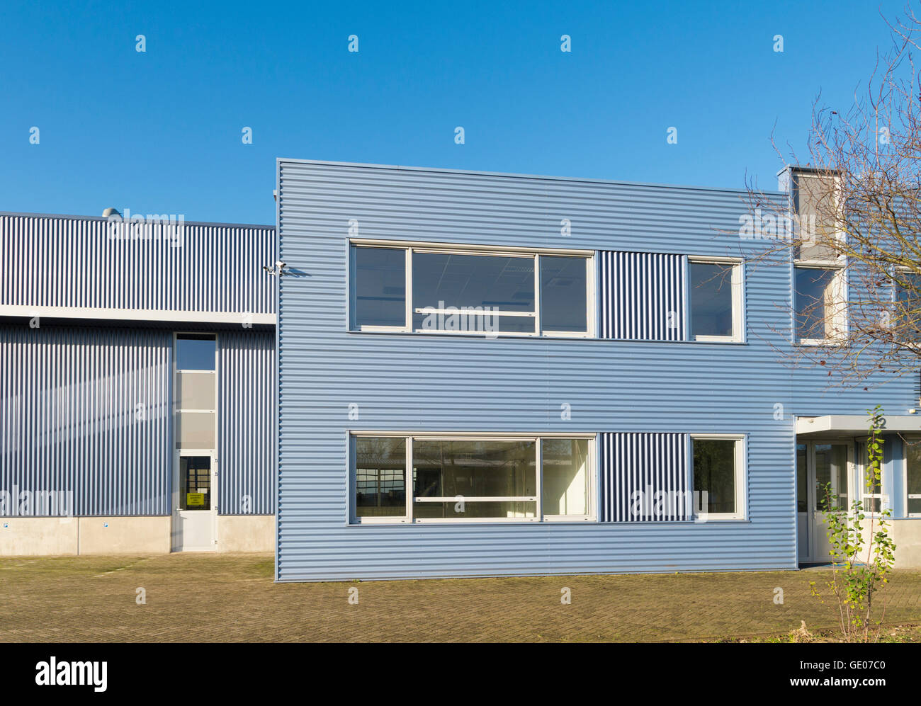 Exterior of a modern industrial building in the netherlands Stock Photo ...