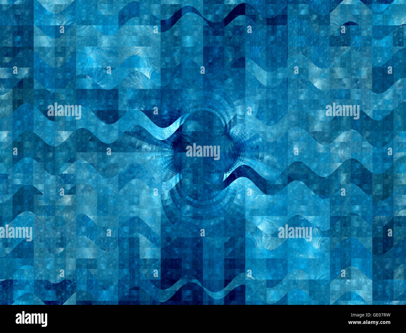 Blue wavy background, computer generated abstract background Stock Photo - Alamy