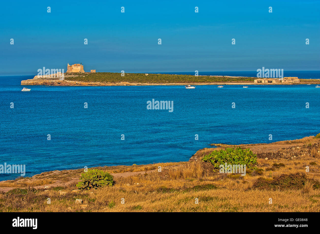 Italy Sicily Portopalo di Capo Passero - capo passero island Stock ...