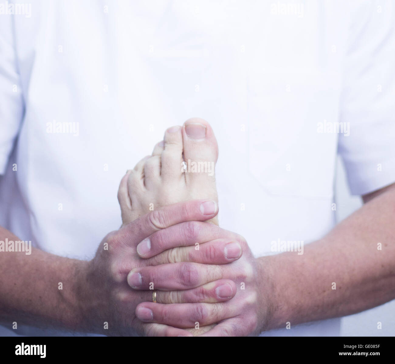 Myofascial osteopathy physiotherapy treatment by physiotherapist and ...