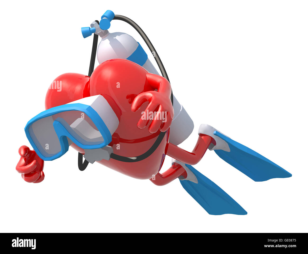 Cartoon illustration funny scuba diver Cut Out Stock Images & Pictures ...