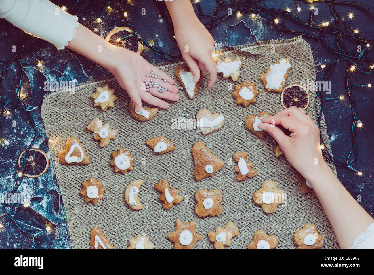 Top view person making homemade hi-res stock photography and images - Alamy